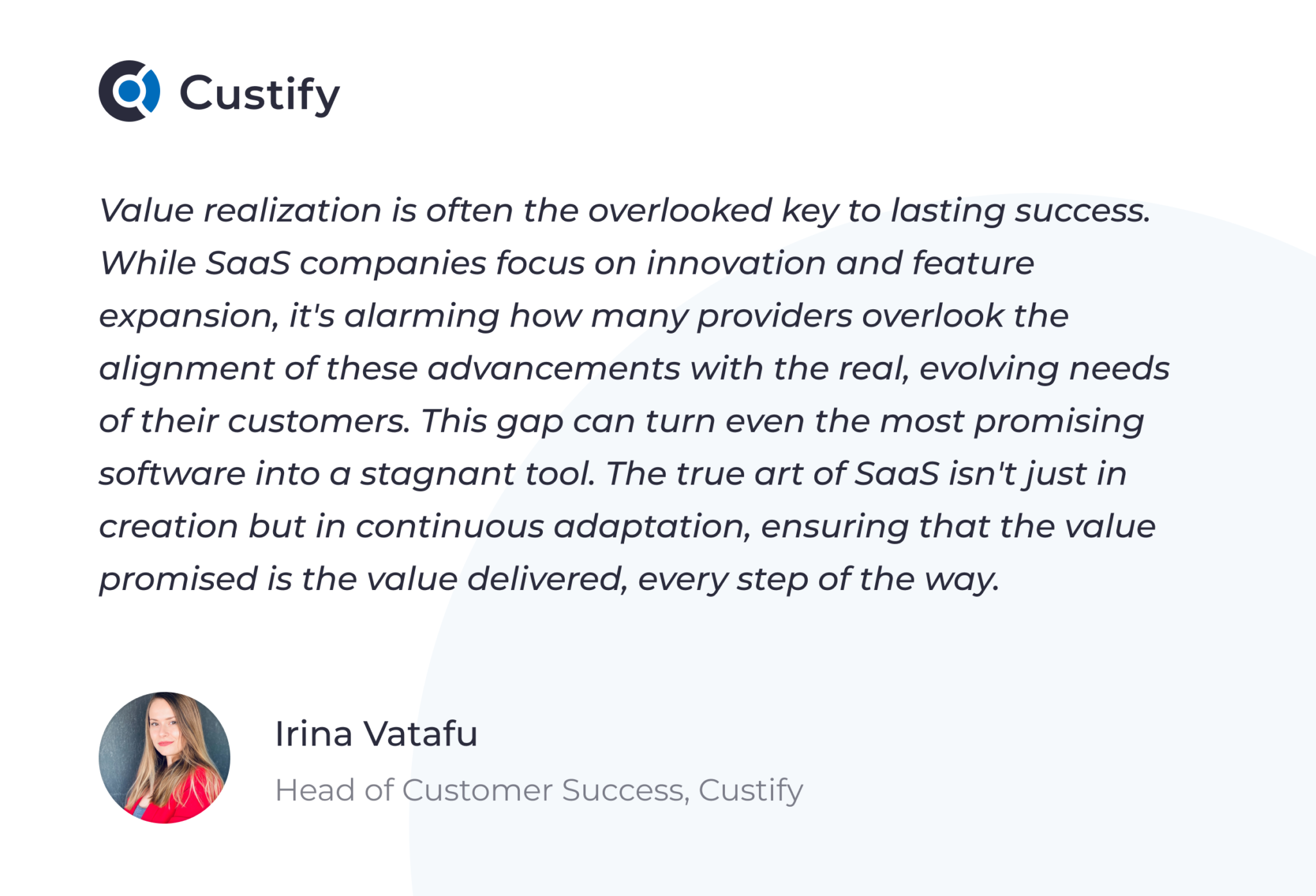 Value Realization in SaaS: Exceed Customer Expectations | Custify