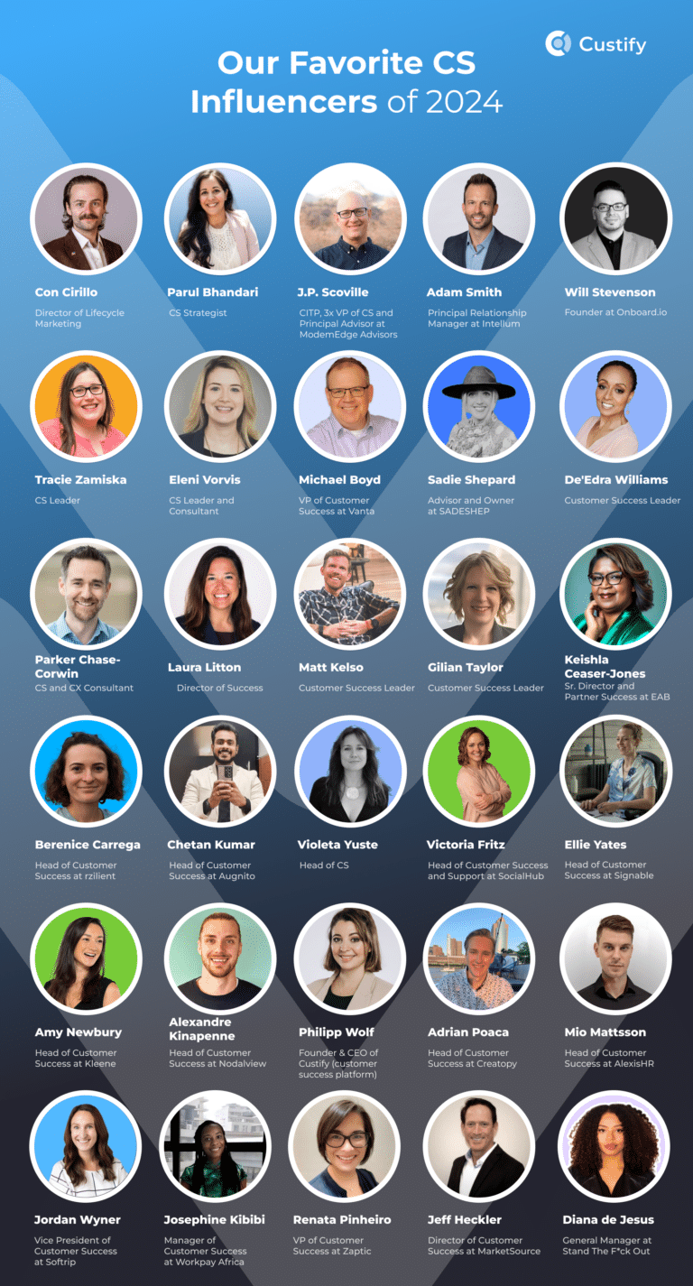 Our Top Customer Success Influencers of 2024 - Custify Blog