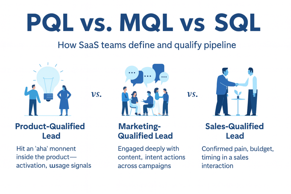 What Is a Product-Qualified Lead (PQL)? PQL vs SQL vs MQL - Custify Blog